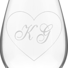 Engraved Crystal Wine Glass 430ml